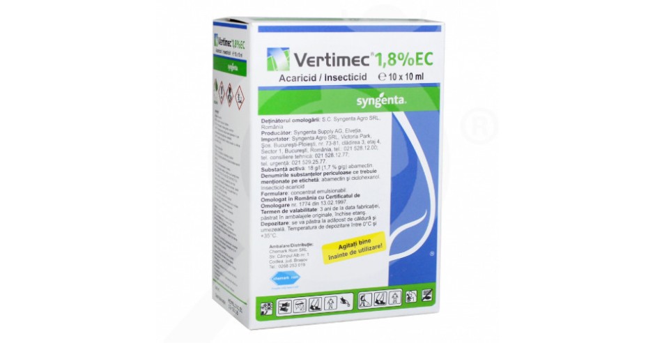 Insecticid acaricid VERTIMEC 1,8 % EC - 10 ml, Syngenta, Sistemic ...