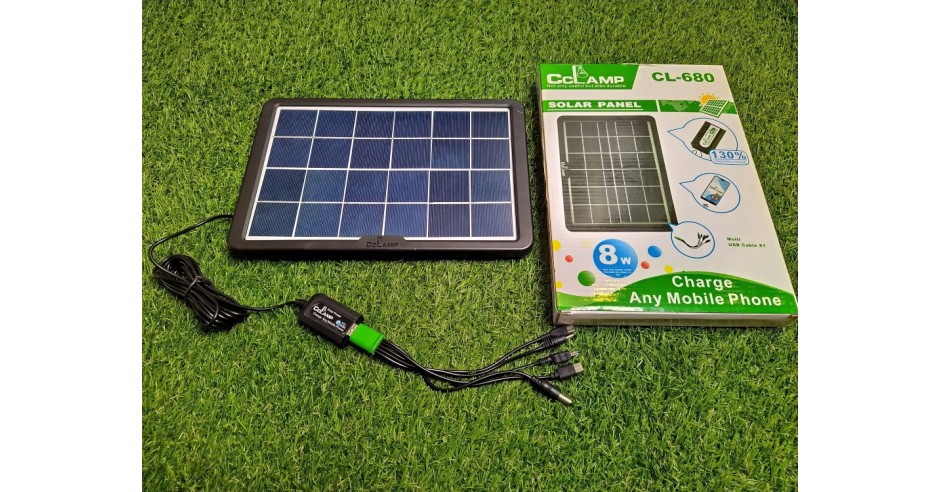 Panou solar portabil CcLamp CL-680 6V 8W 1.3A Port multi usb ip65 ...