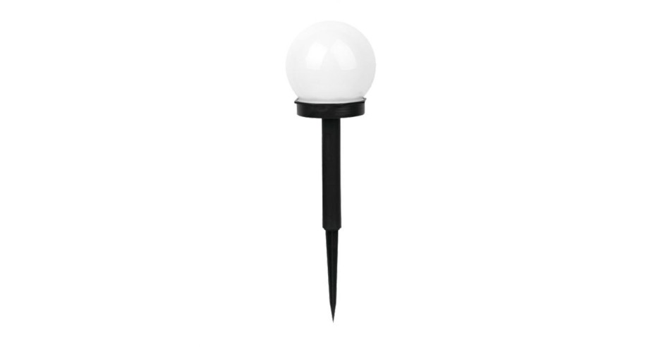 Lampa solara LED Glob de gradina alba 10cm, Polux | arhiva Okazii.ro