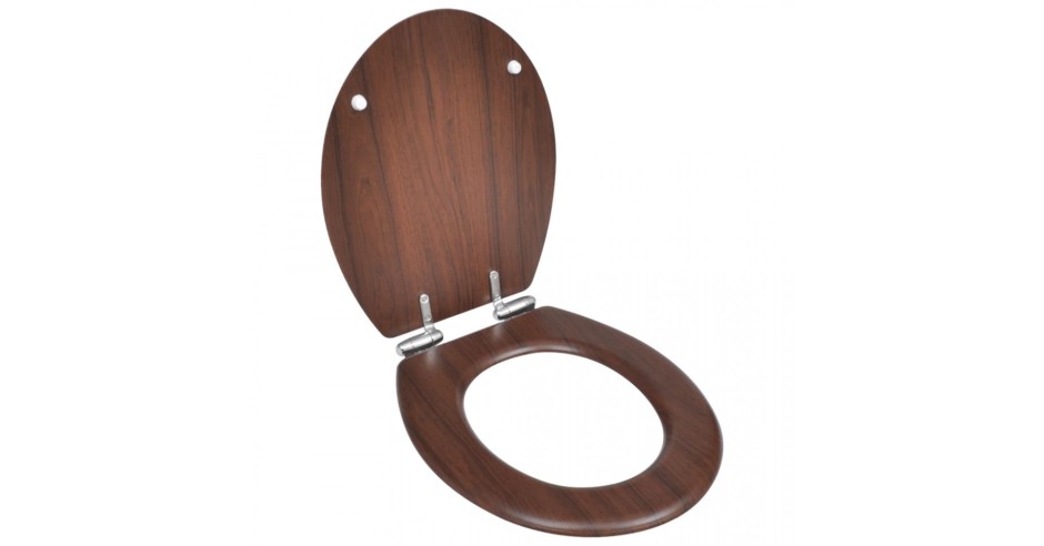 Capac WC MDF închidere silențioasă design lemn, vidaXL | Okazii.ro