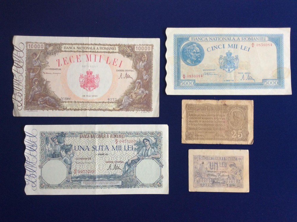 Bancnote Romania - Lot bancnote romane?ti - starea care se vede (3 ...