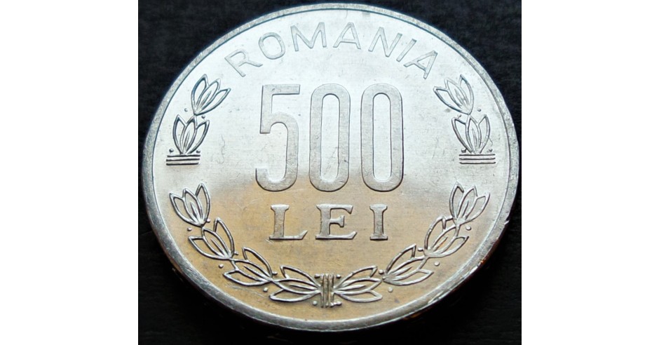 Moneda 500 Lei - ROMANIA, anul 2000 *cod 425 = UNC din saculet bancar ...