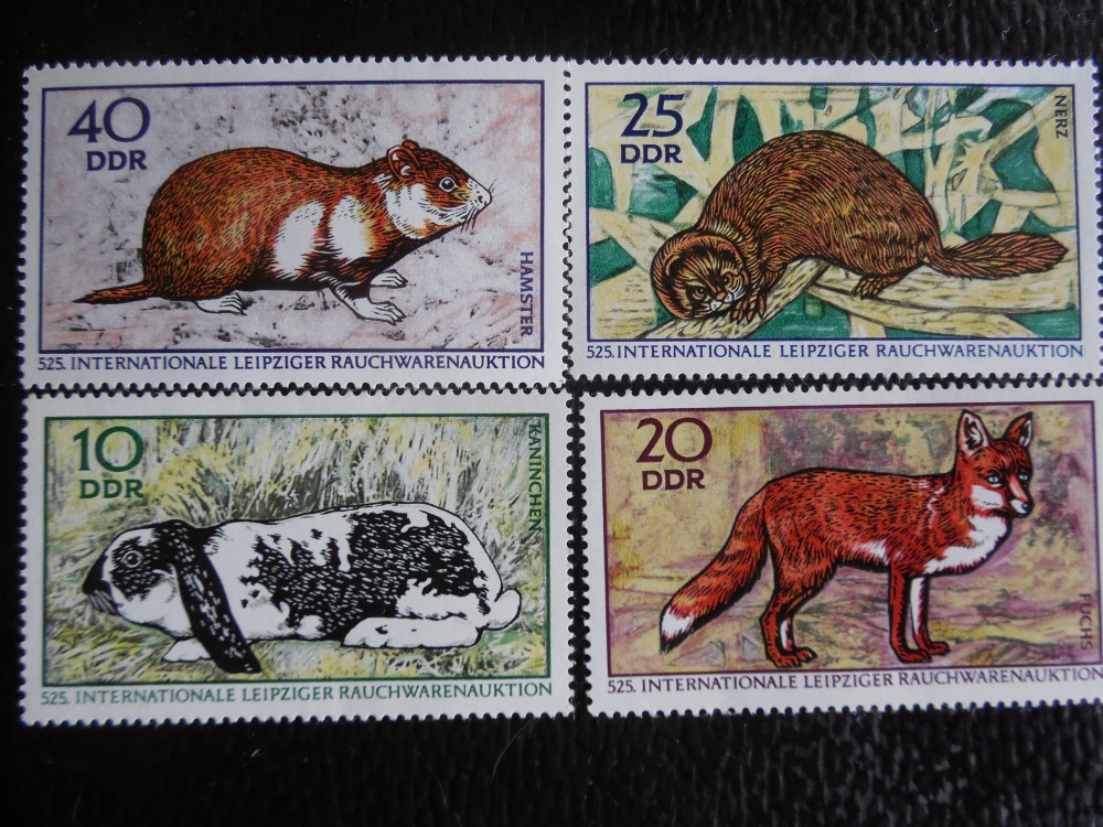 Serie timbre fauna animale nestampilate Germania DDR timbre filatelice ...