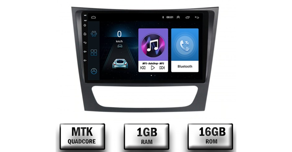 Navigatie Mercedes Benz W211 CLS, Android 10, P-Quadcore 1GB RAM + 16GB ...