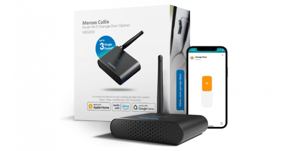Kit Smart Meross pentru control usa garaj, cu antena externa, pana la 3 ...
