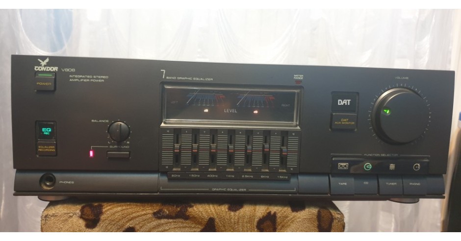 Amplificator Statie Audio CONDOR V808 Vumetre Egalizator 250W Consum ...