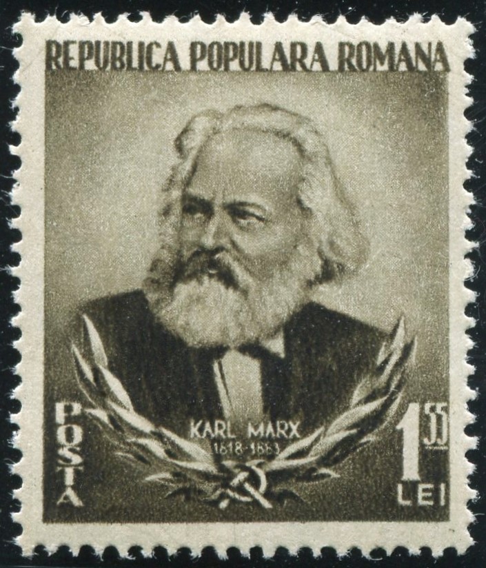 1953 , Lp 342 , 70 de ani de la moartea lui Karl Max , serie MNH ...