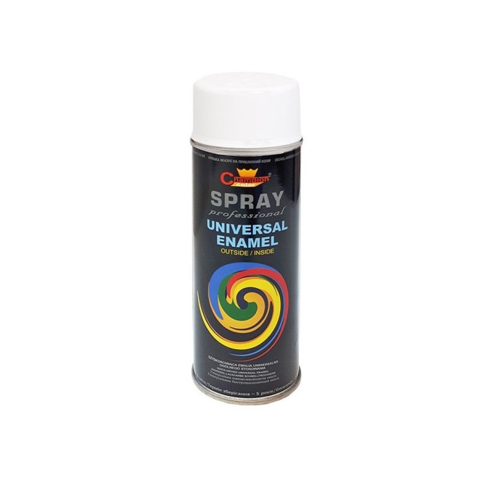 Spray vopsea Profesional CHAMPION ALB MAT 400ml Cod:RAL 9010, ART ...