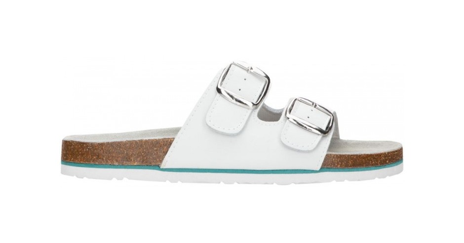 Papuci MARS albi piele despicata+PU talpa pluta - ARDON | arhiva Okazii.ro