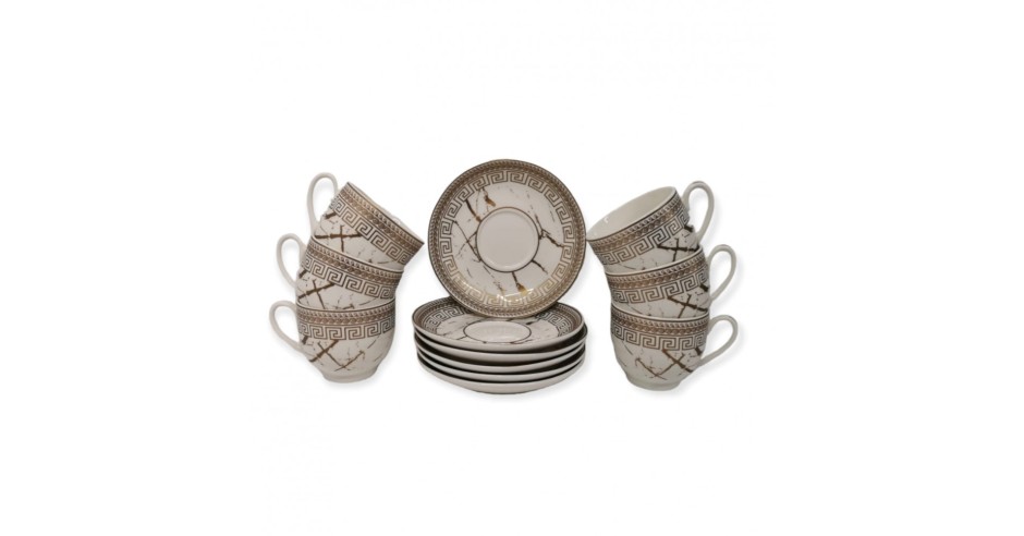 Set de 6 cesti cu farfurii, 180 ml Malooki Luxury Collection 4420 ...