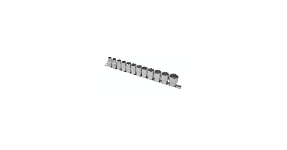 Set 11 tubulare scurte 1/2" x 10 - 24 mm 12 colturi CRV Topmaster ...