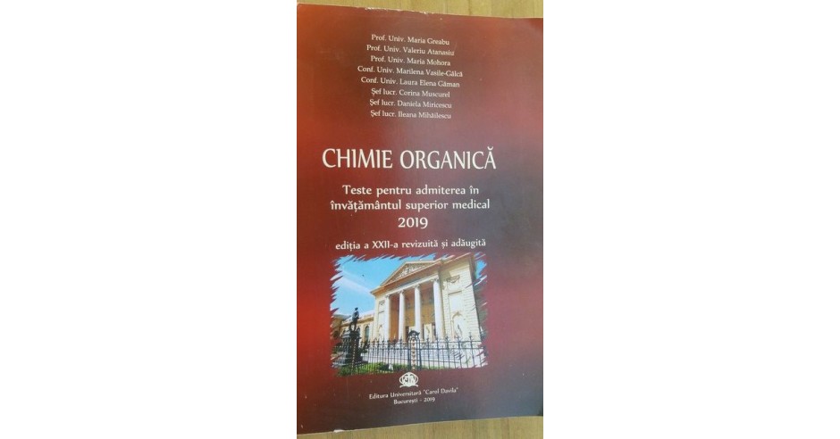 Chimie organica teste pentru admiterea in invatamantul superior medical ...