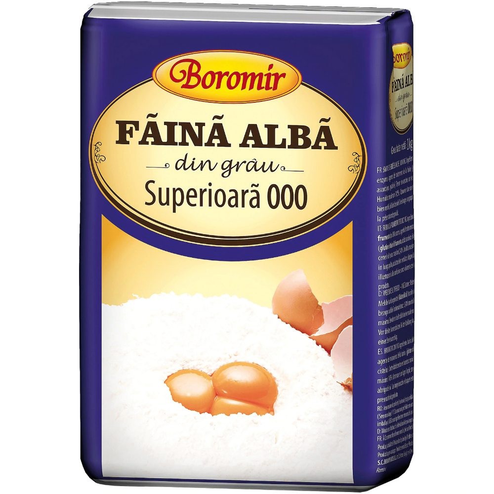 Bax 10 Pachete Faina Alba de Grau 000 Boromir, 1 kg, Faina Grau, Faina de Grau, Faina din Grau ...