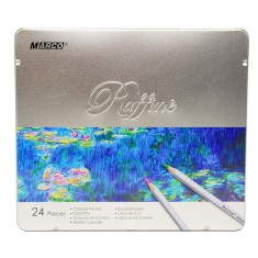 Set Premium 24 Creioane Colorate Caseta Metalica Marco Raffine | arhiva ...