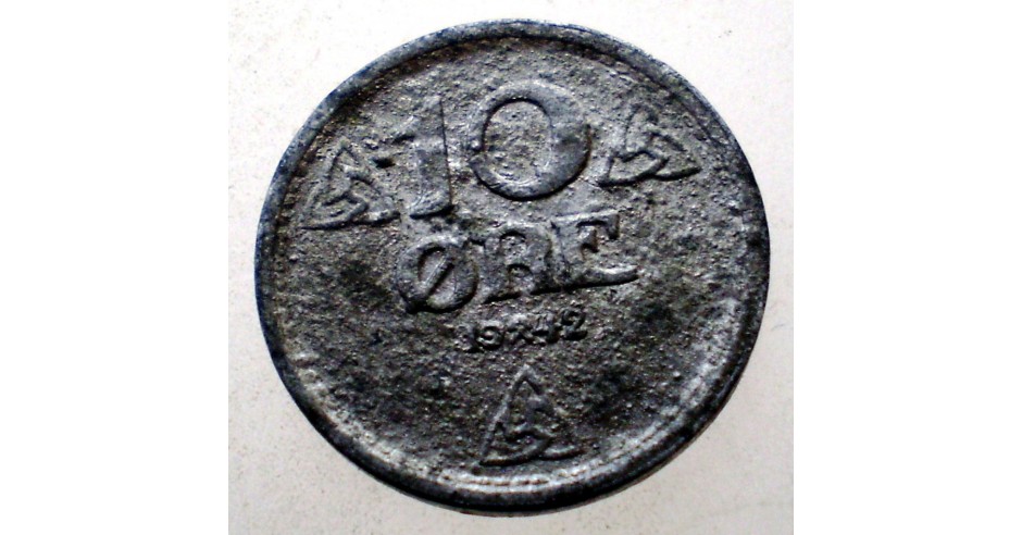 7.091 NORVEGIA WWII OCUPATIE GERMANA 10 ORE 1942 ZINC, Europa | Okazii.ro