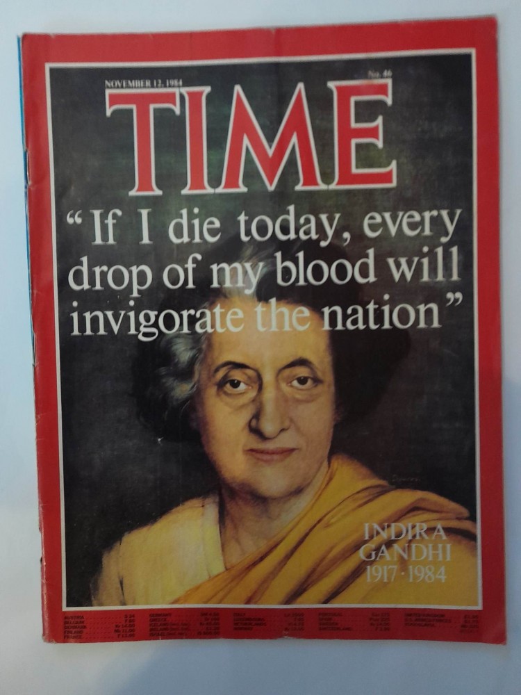 1984 TIME MAGAZINE numar dedicat Indira GANDHI, geopolitica India ...