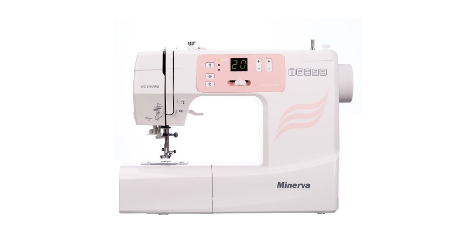 Masina de cusut Minerva MC110PRO 100 Programe 800 Imp/Min 70W Alb/Roz | arhiva Okazii.ro