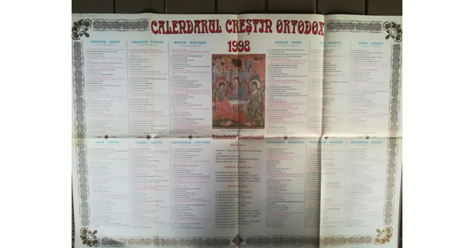 Calendar creștin ortodox 1998 | Okazii.ro
