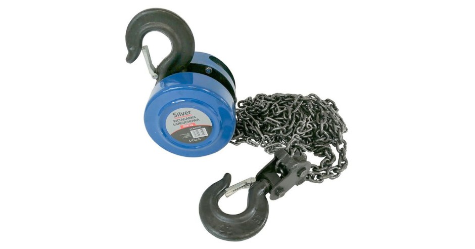 Palan Manual Macara cu Lant Scripete 2 Tone Silver 11191 | arhiva Okazii.ro