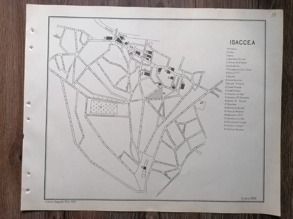 Harta Isaccea 1943 | arhiva Okazii.ro