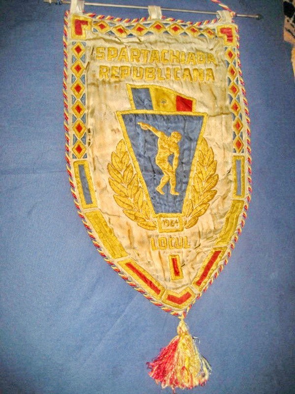 1520-Spartachiada republicana-Banat 1964-Fanion militar romanesc ...