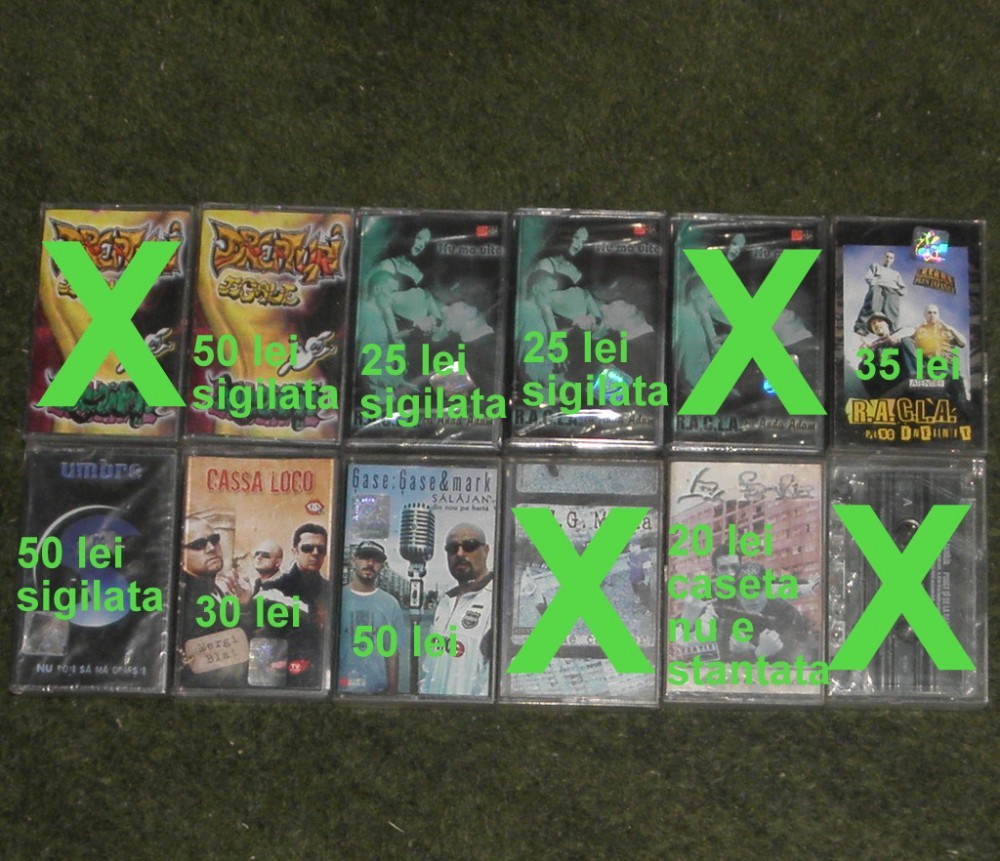 caseta Hip Hop/rap romanesc,6ase-6ase & Mark,racla & Anda Adam,Cassa ...