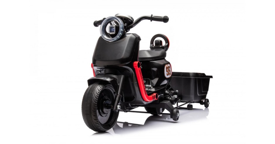 Scuter electric pentru copii, cu remorca si telecomanda Kinderauto ...