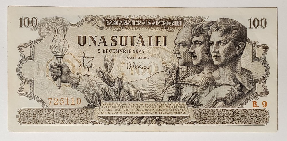 Bancnota 100 lei, UNA SUTA LEI, 1947 | arhiva Okazii.ro