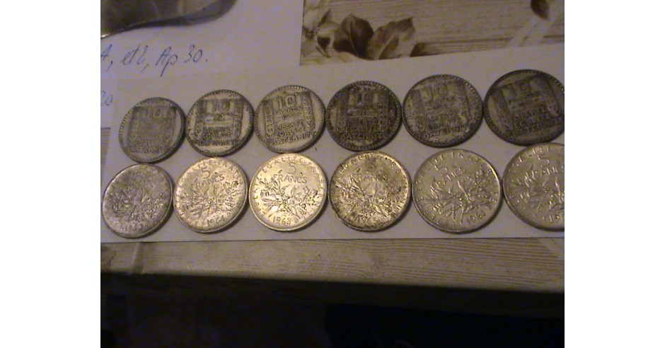 Colectie Monede de argint Franta | arhiva Okazii.ro