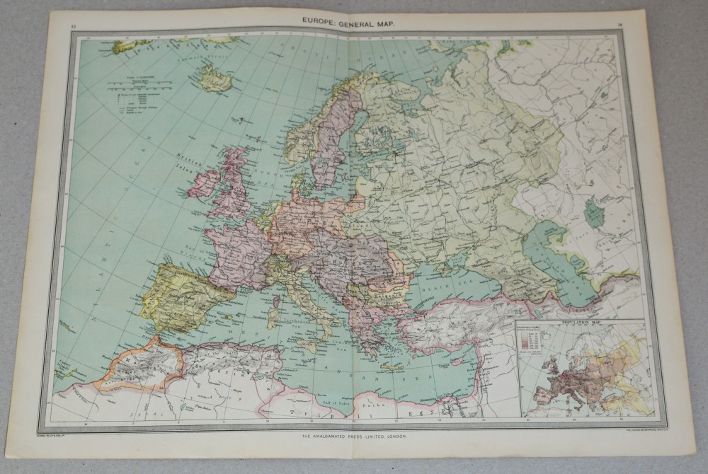 Harta Europei veche cca 1900 | arhiva Okazii.ro