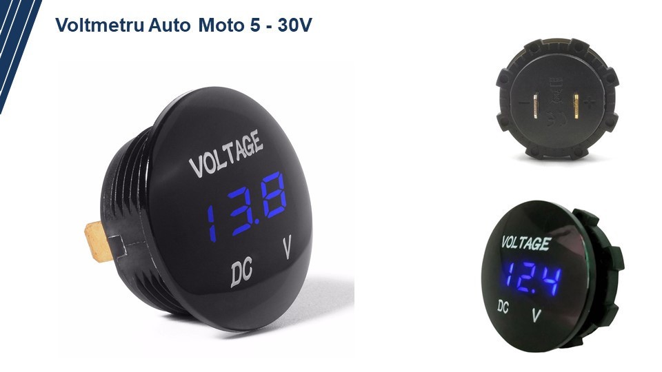 Voltmetru auto moto 6V 12V 24V 30V | arhiva Okazii.ro