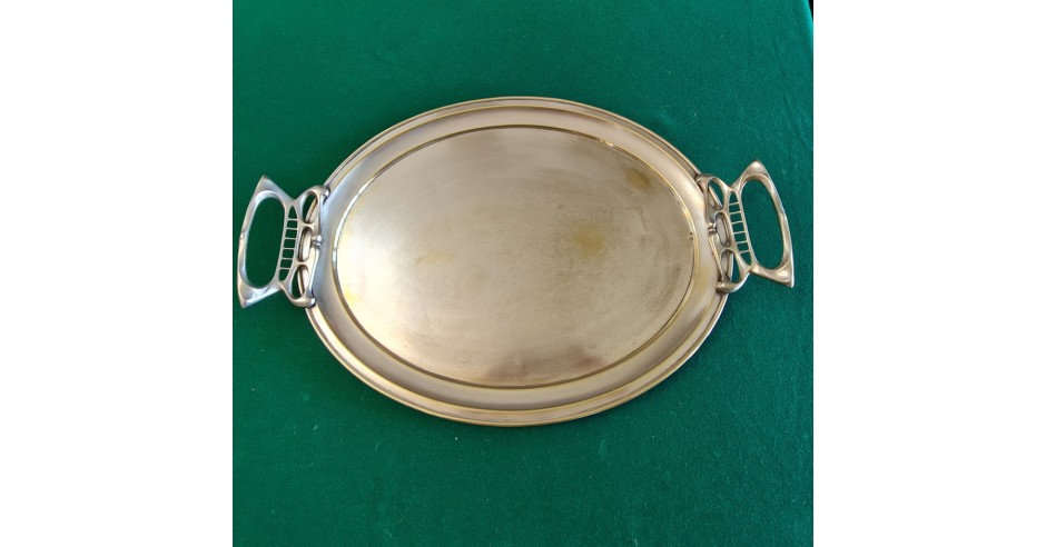 TAVA ARGINTATA PENTRU SERVIT DIVERSE-ARGENTOR-AUSTRIA anii 1900, stil ...