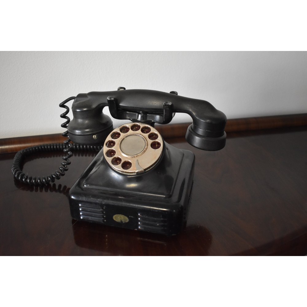 Telefon vechi frantuzesc cu disc / bachelita ebonita - de colectie ...
