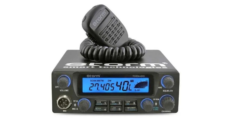 Stație radio CB Storm Tornado 4-30W, SMD, 40 canale AM/FM, CH9/19, ASQ ...