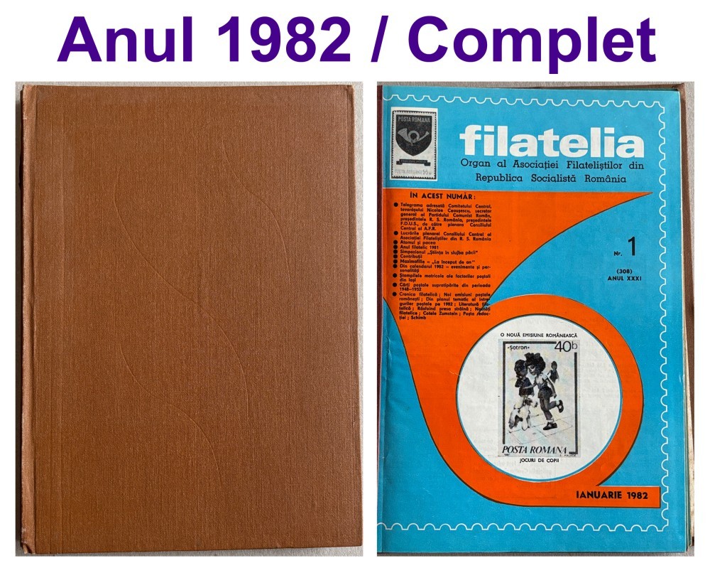 Romania 1982 - Lot 12 reviste filatelice romanesti FILATELIA / An XXXI ...