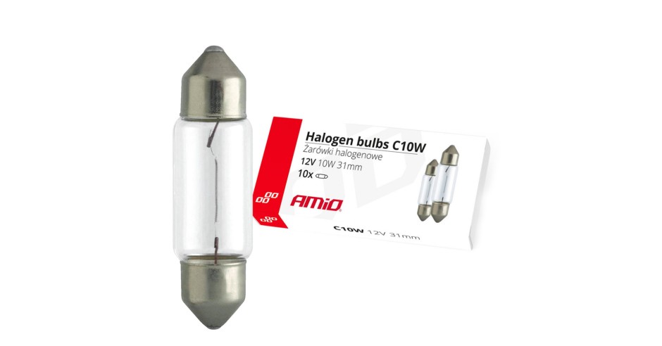 Set 10 becuri cu halogen C10W Festoon, 31mm, 12V FAVLine Selection ...