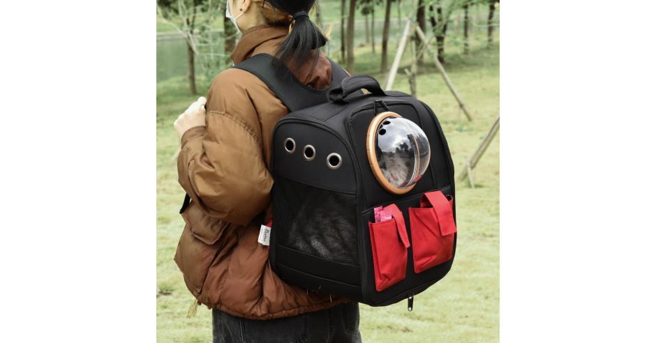 PawHut Rucsac pliabil cu hublou Pentru Animale Mici 38 x 24 x 38 cm ...