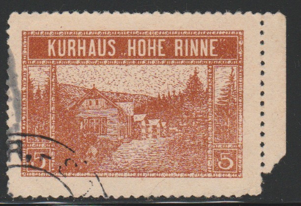 1923 Romania - Hohe Rinne timbru 50b cafeniu stampilat, Posta Locala ...