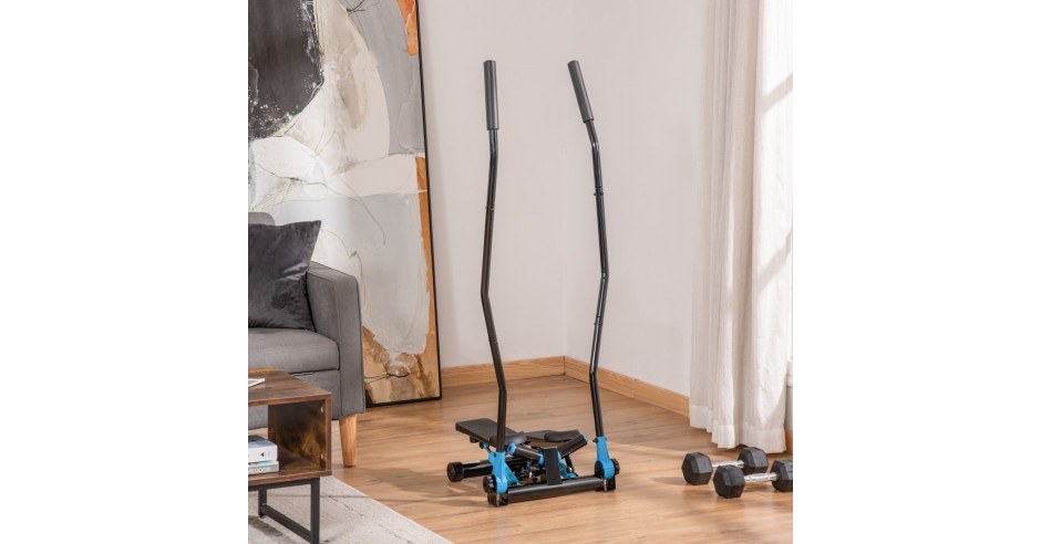 HOMCOM Stepper cu rasucire, aparat de exercitii cardio cu benzi ...