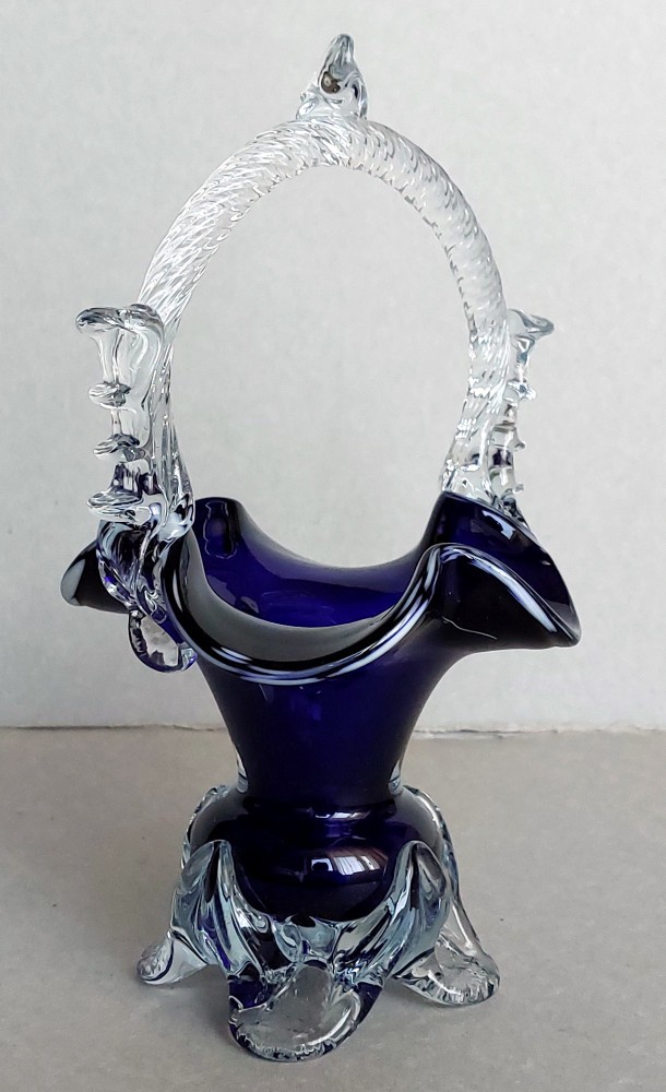 Cosulet ornamental din sticla de Murano, artizanat vintage de cristal ...