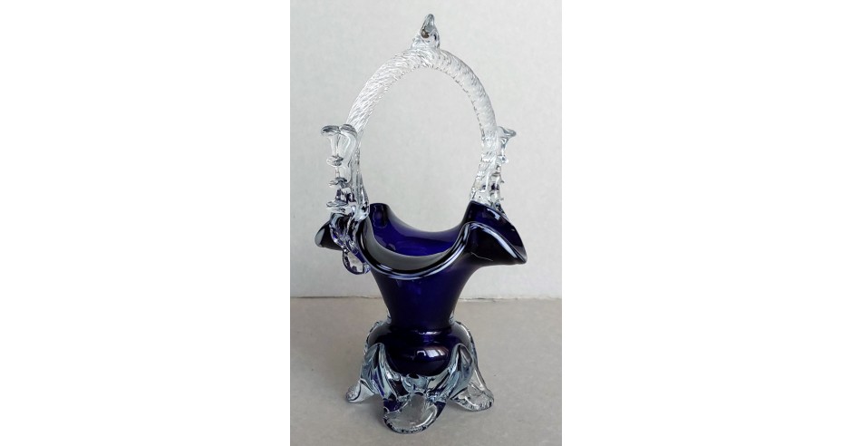 Cosulet ornamental din sticla de Murano, artizanat vintage de cristal ...