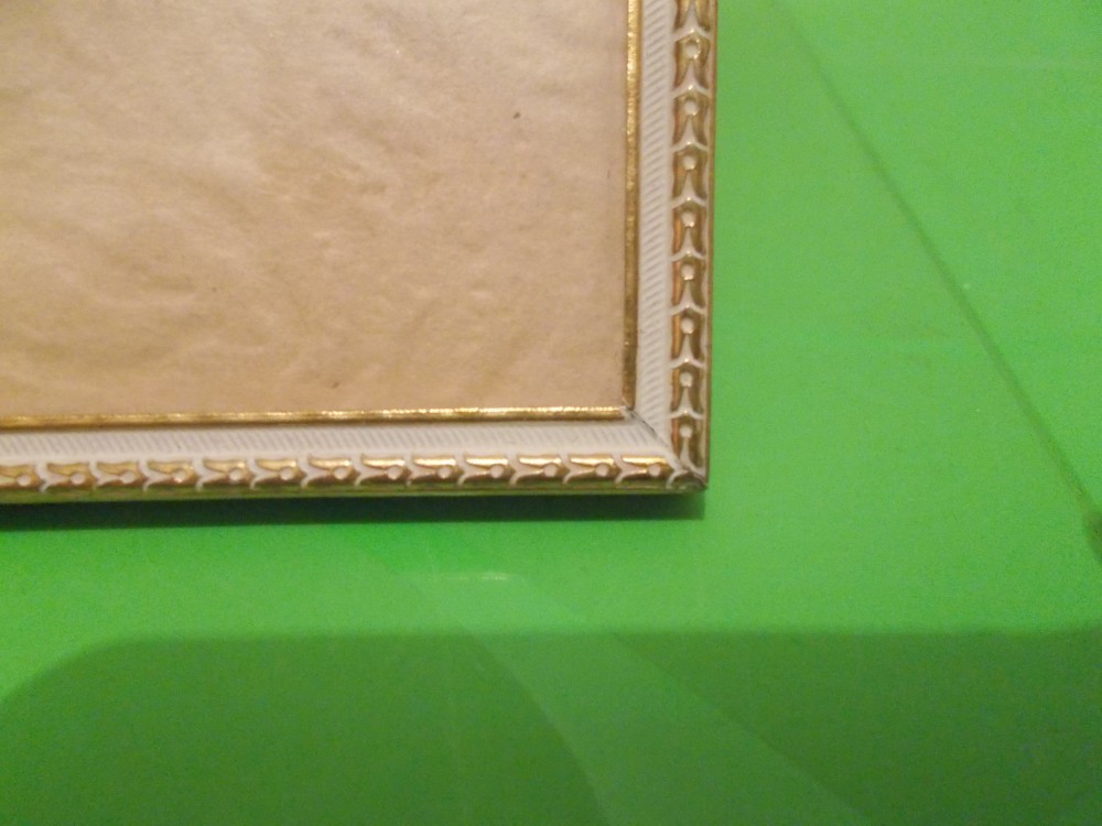 Superba RAMA din ALAMA pentru fotografii 23 x 17 cm , sticla bombata si ...