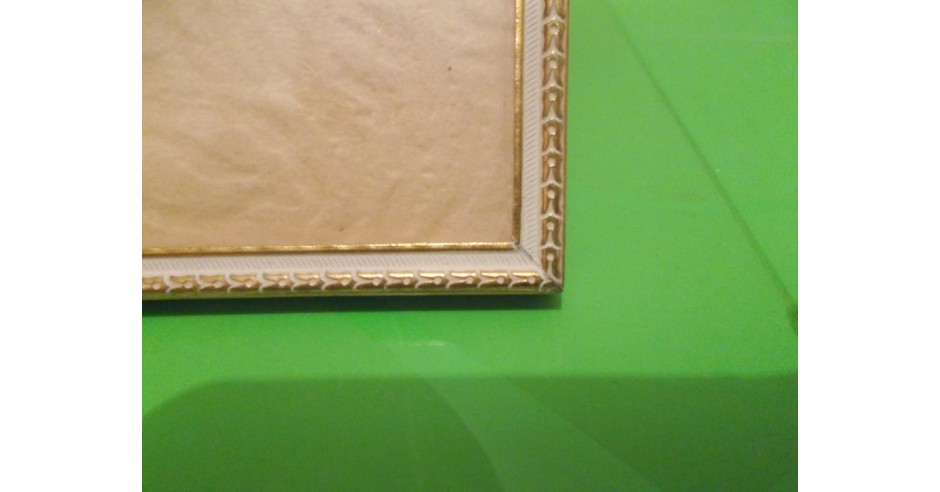 Superba RAMA din ALAMA pentru fotografii 23 x 17 cm , sticla bombata si ...