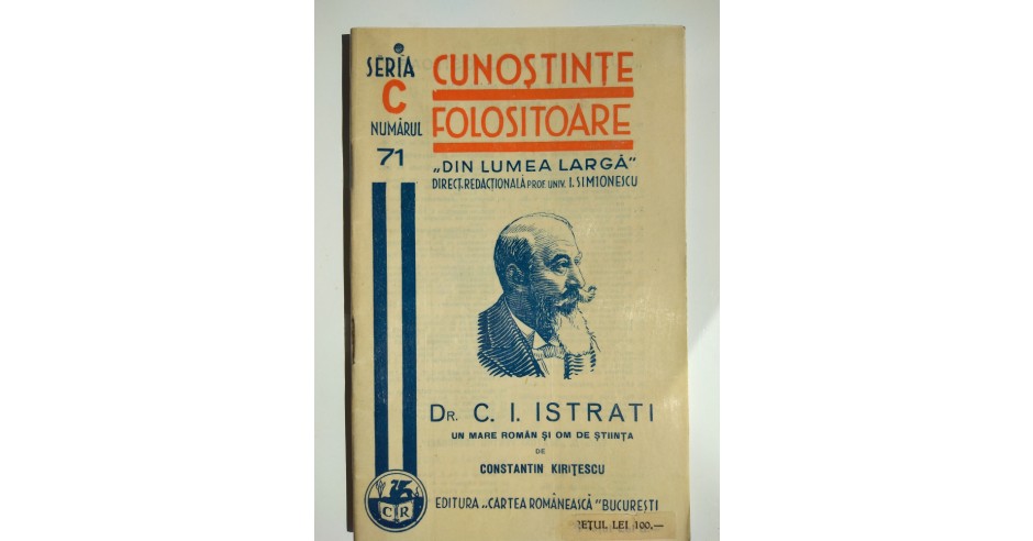 CUNO?TIN?E FOLOSITOARE - DR. C. I. ISTRATI, BUCURE?TI 1938 | arhiva Okazii.ro