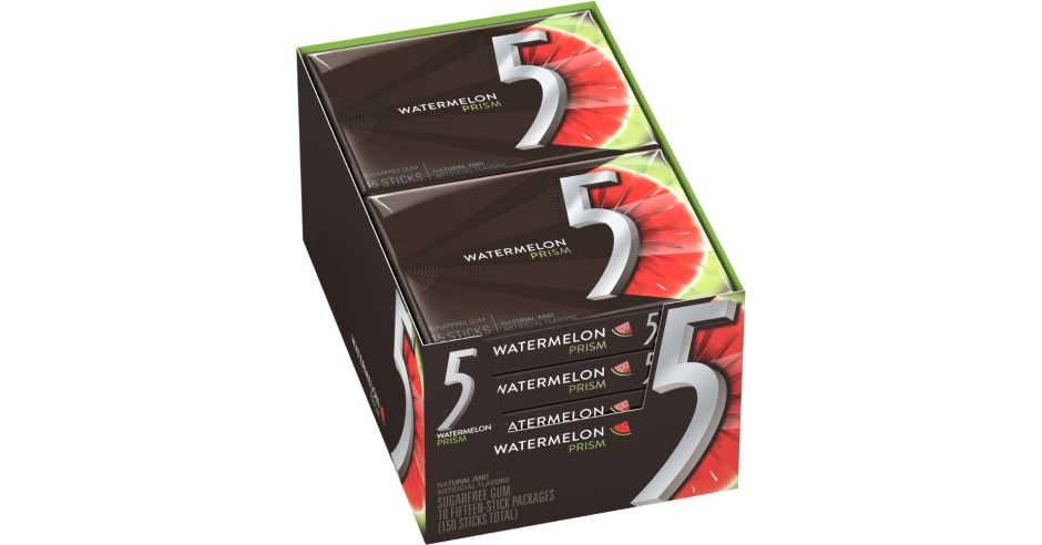 Set 10 Pachete Guma de Mestecat Five Watermelon, Guma pentru Mestecat ...