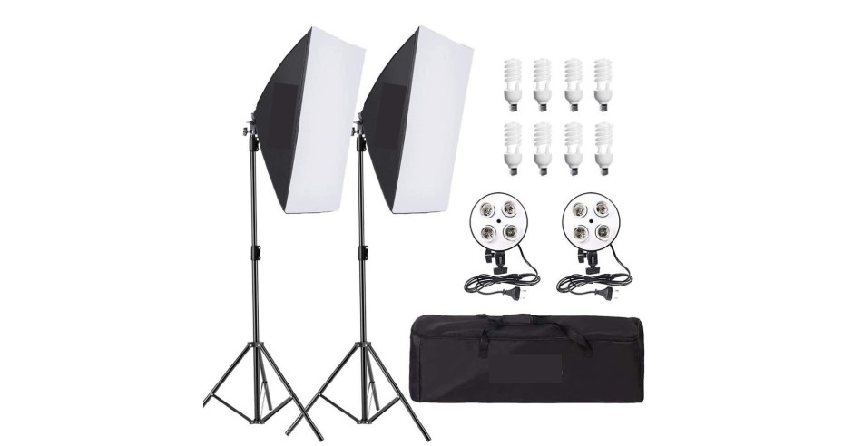 Kit Lumina Continua ,LED softbox studio foto-video, 8 Becuri ...