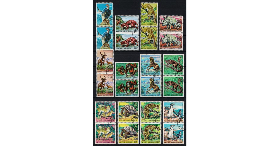 COMORE 1976/1977 - Fauna, animale pe cale de disparitie/ serie completa ...