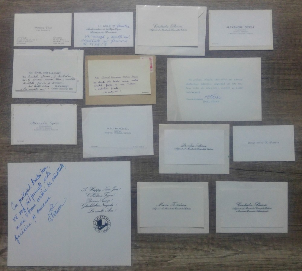 Lot carti de vizita oficialitati romanesti perioada comunista/ Nicolae ...