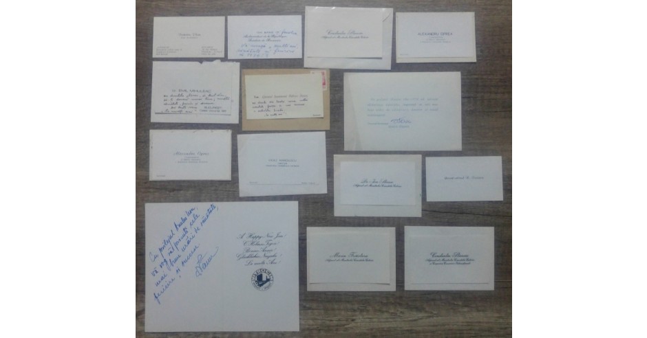 Lot carti de vizita oficialitati romanesti perioada comunista/ Nicolae ...