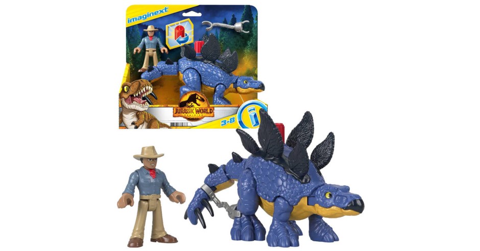 Jurassic World set Imaginext figurine Stegosaurus + Dr. Grant ZA5097 ...